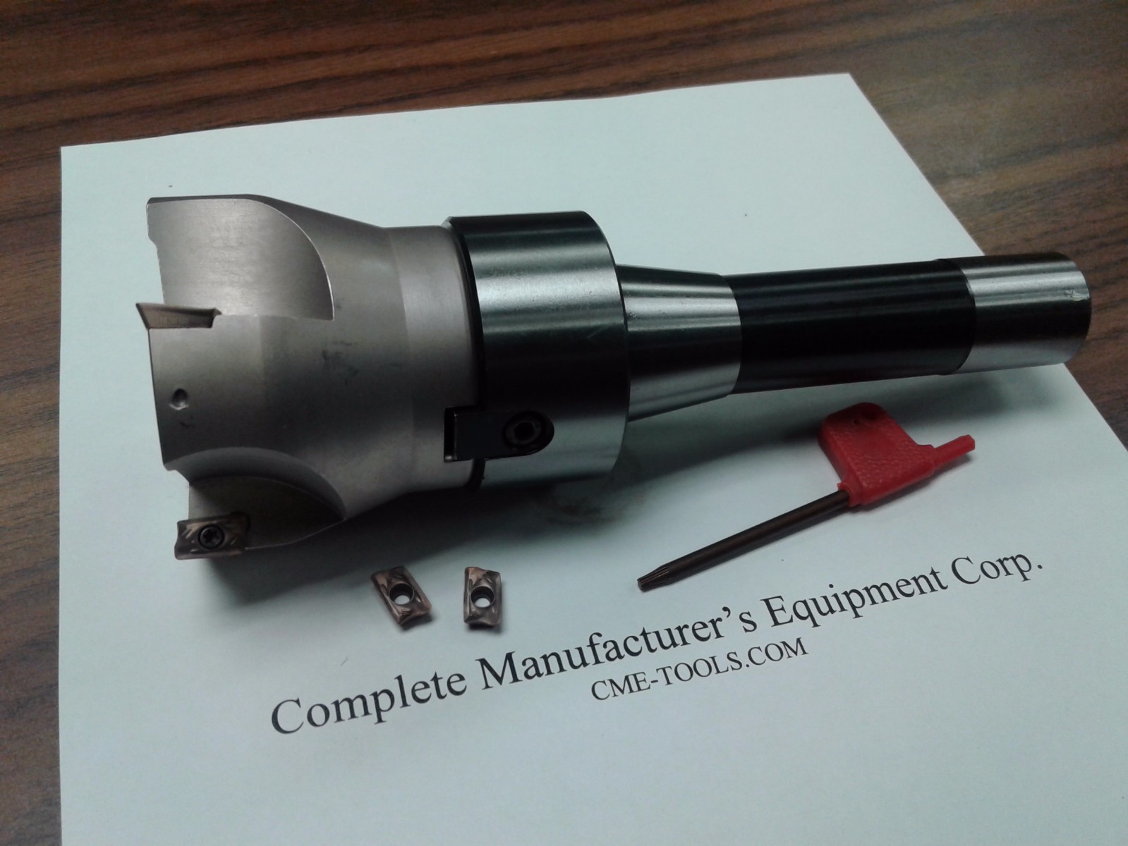 2-1/2" 90 degree indexable face mill, shell mill, R8 arbor, Sandvik ...