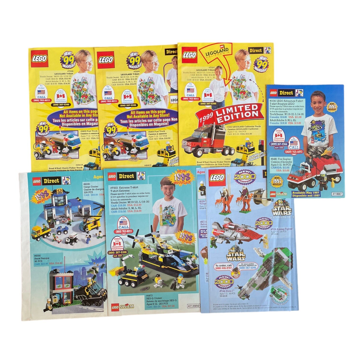Lego System Direct Toy Catalog Book Inserts 90's Y2K Lot of 7 (inc ...