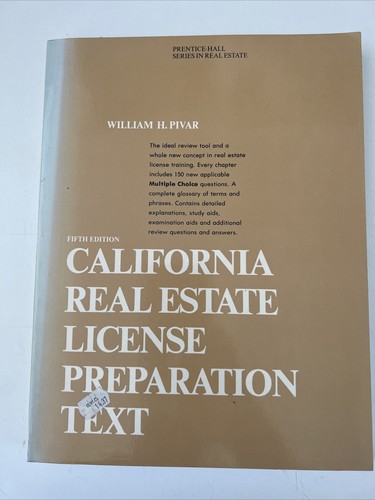 California Real Estate License Preparation text 5th Edition | eBay