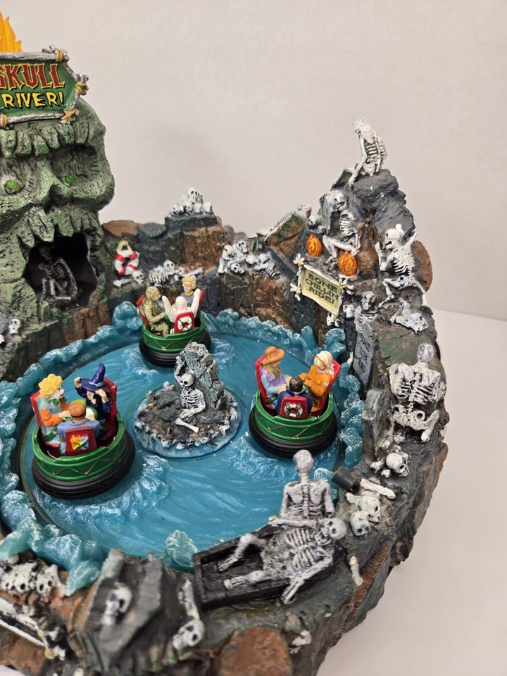 Lemax Skull River Spooky Town Carnival Village TESTED & WORKS W/ Cord ...