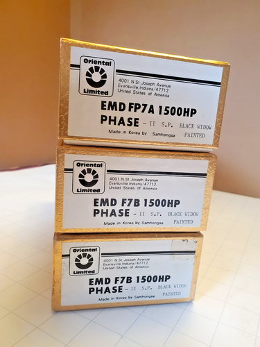 Oriental Limited Samhongsa SP EMD F7A+F7B+F7B Phase II Black Widow ...