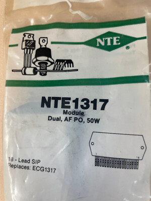 NTE Electronics NTE1317 HYBRID MODULE DUAL AUDIO 50 WATT POWER OUTPUT ...
