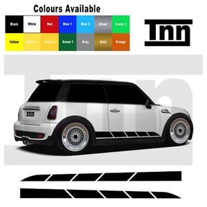 Side Stickers for Mini Cooper S One Side Car Vinyl Stripes Decal ...