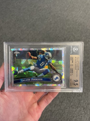 2011 Topps Chrome Calvin Johnson Crystal Atomic Refractor BGS 9.5 ...
