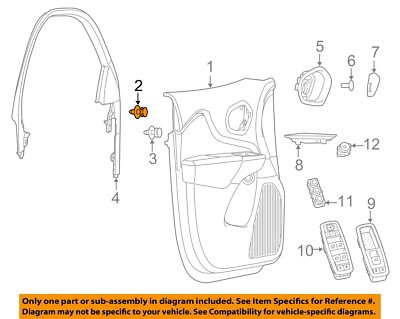 CHRYSLER OEM 10-23 200 Interior Trim-Door Trim Panel Fastener 6509673AA ...