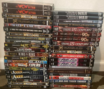 WWE WWF WCW Wrestling Collection DVDs. Free Shipping with purchase of 2 ...