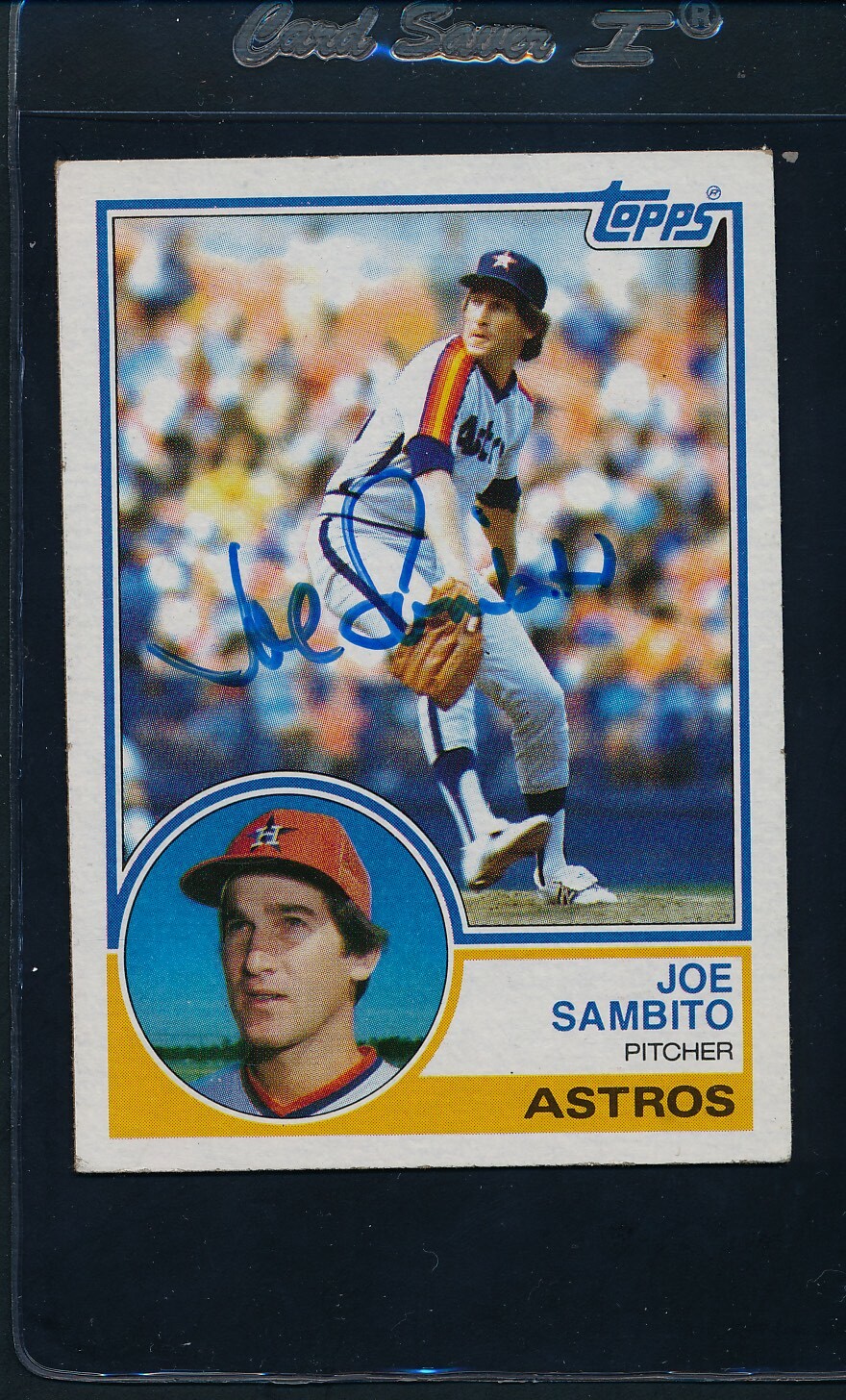 1983 Topps #662 Joe Sambito Astros Signed Auto *41000 | eBay