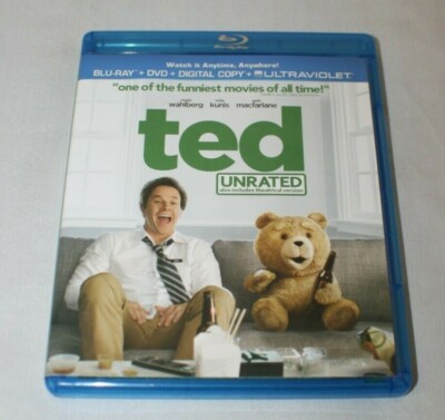 Ted Unrated Blu-Ray + DVD + Digital Copy + UV Bonus Features 2-Disc ...