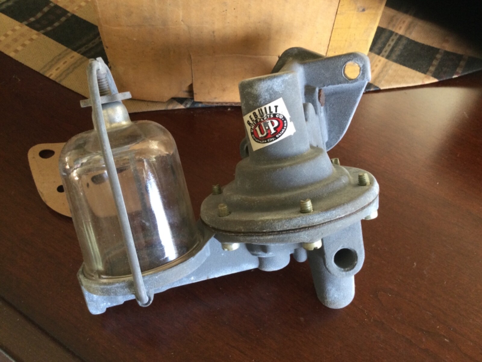 VINTAGE REBUILT MECHANICAL GLASS BOWL “AC MADE IN USA” FUEL PUMP FP9543 ...