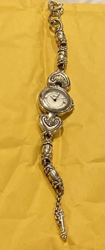 Brighton BRISTOL BLAIRE Silver Hearts Barrels Toggle Watch, EUC New ...