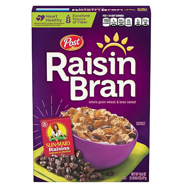 Post Raisin Bran Cereal Made with Wheat and Bran Flakes & Sweet Sun ...