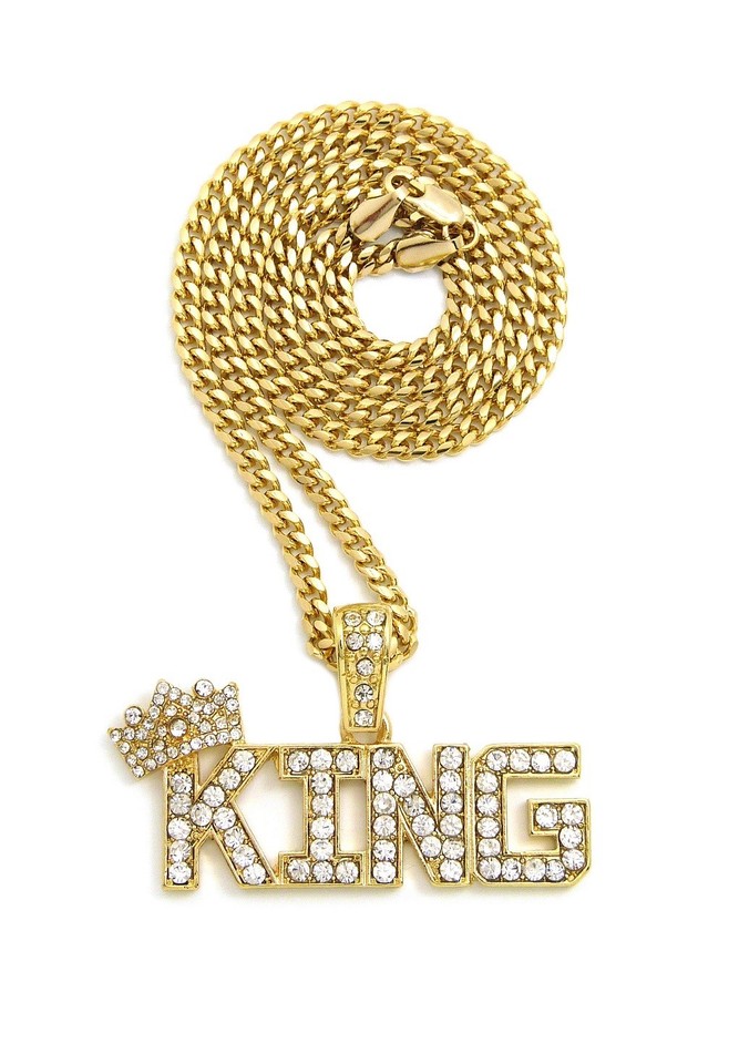 NEW KING PENDANT & 24" VARIOUS CHAINS HIP HOP NECKLACES - XZ242 | eBay
