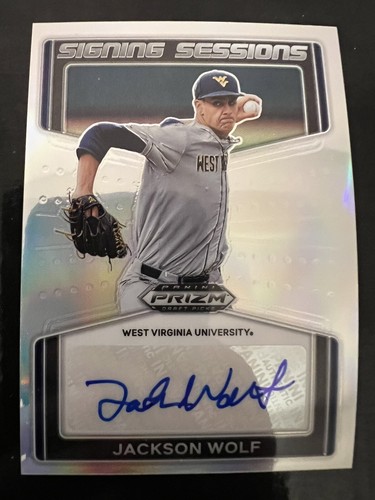 2022 Panini Prizm Draft Jackson Wolf Signing Sessions SILVER AUTO #SS ...
