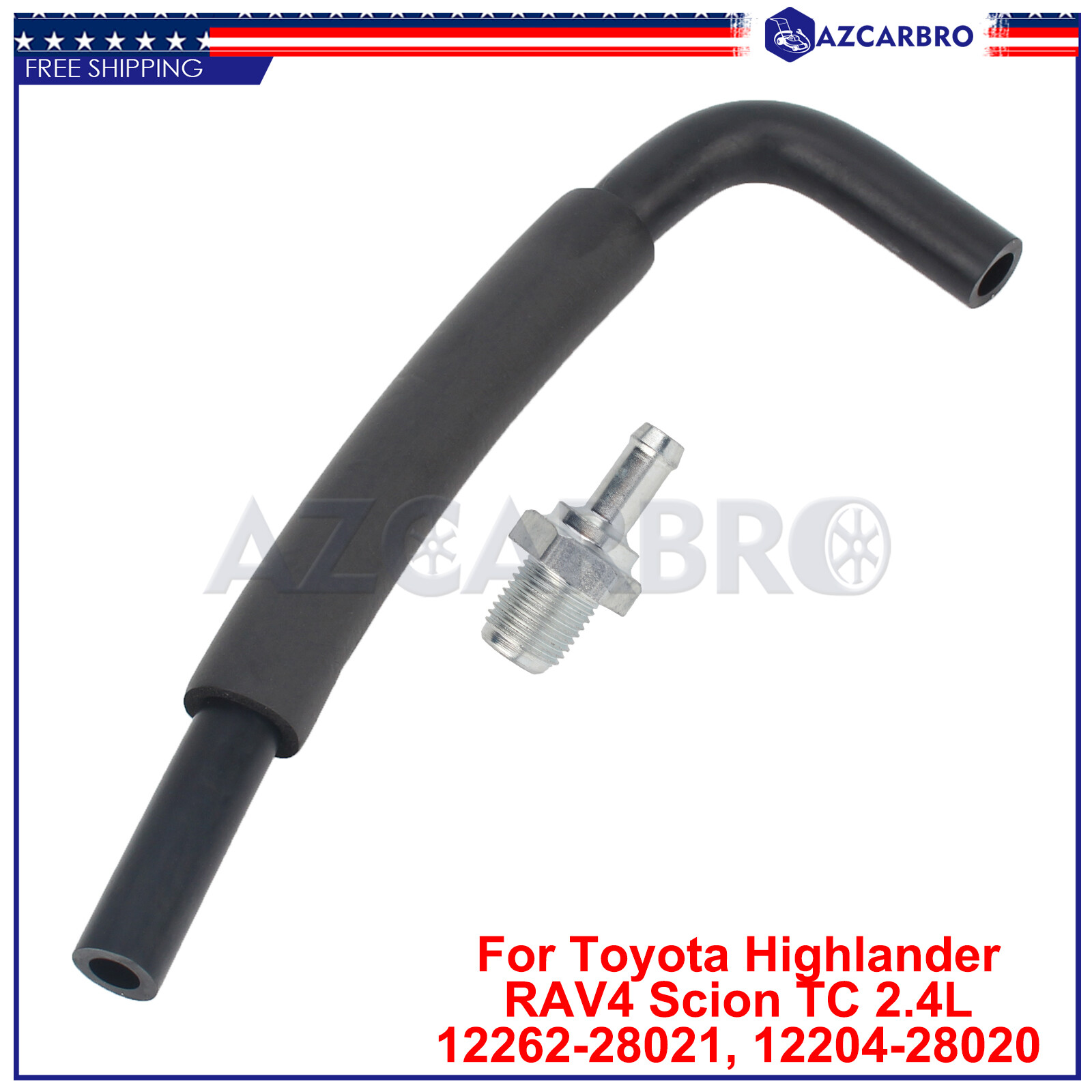 For Toyota Camry 2007-2009 L4; 2.4L PCV Valve & Hose 12262-28021 ...