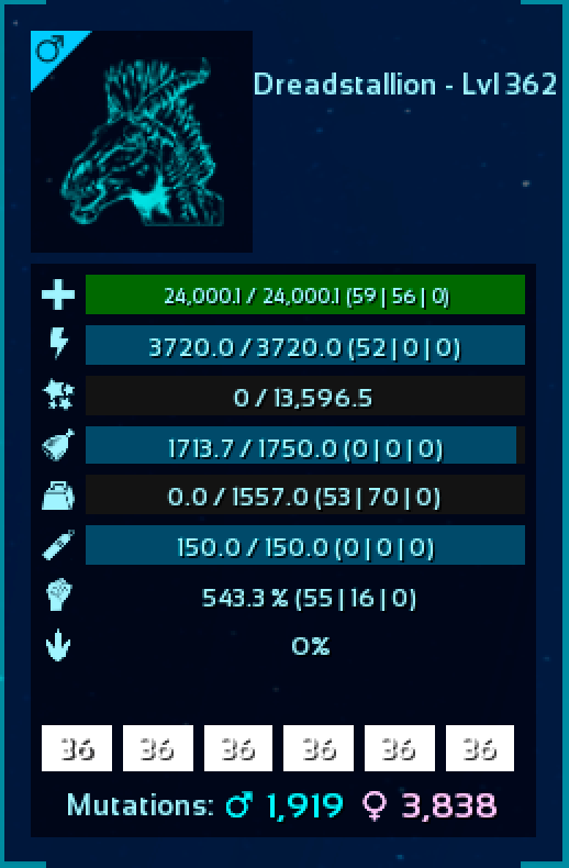 ARK Survival Ascended Dreadmare Albino Top Stats 24K HP PVE PS5/XBOX/PC ...