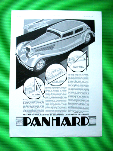 PUBLICITE DE PRESSE PANHARD GEOMETRIE AUTOMOBILE ILLUSTRATION KOW AD ...