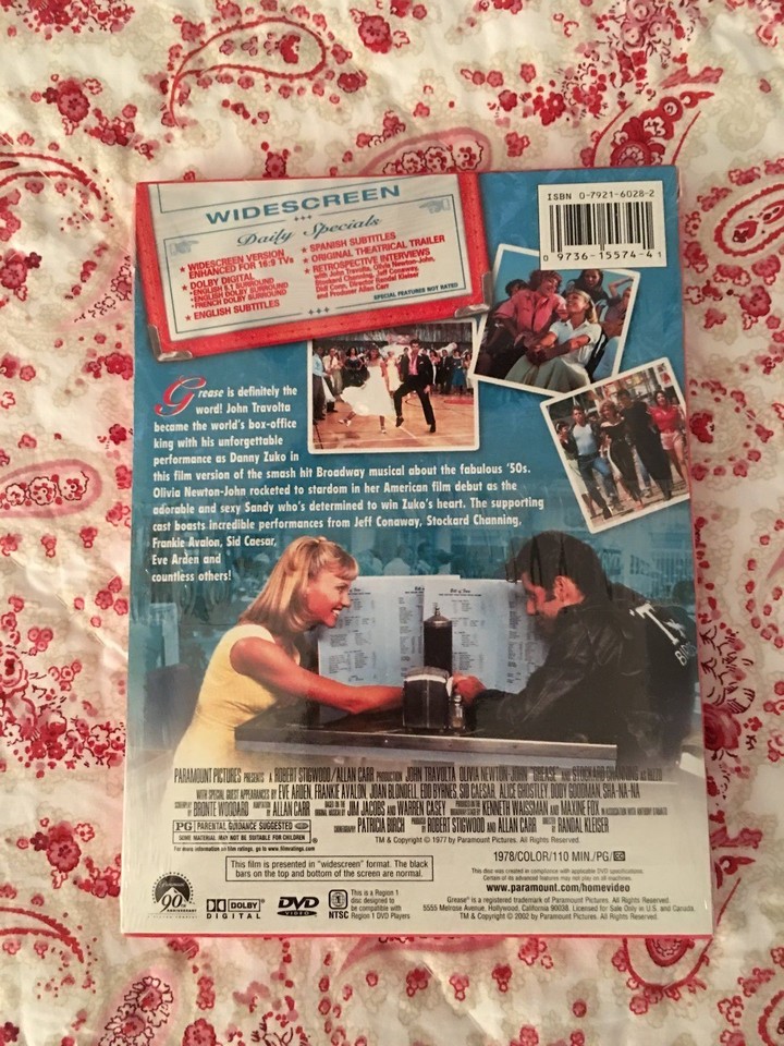 2002 Paramount Widescreen Collection Grease DVD New Sealed | eBay