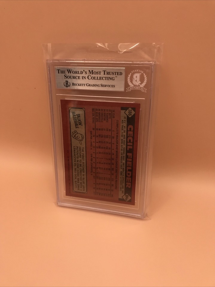 1986 Topps Cecil Fielder Rookie Card Authentic Auto BGS Authentic | eBay