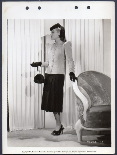 JUDITH BARRETT actress fashion portrait 1938 Vintage Orig Photo DBW ...