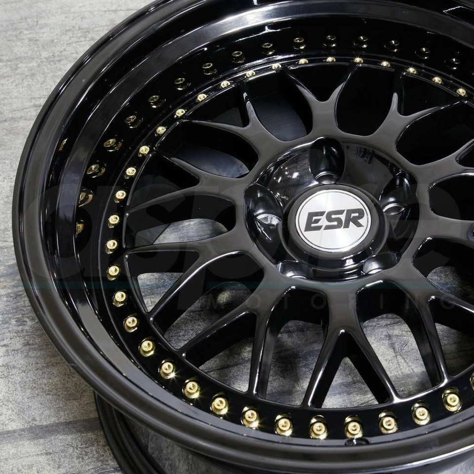 19 ESR SR01 Black Wheels 19x8.5 +30 5x114.3 Rims Set Fits Accord Lexus ...