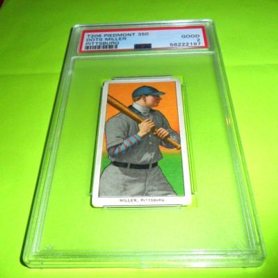 1909-11 T206 PIEDMONT 350 Dots Miller Pittsburgh Pirates PSA 2 Perfect ...