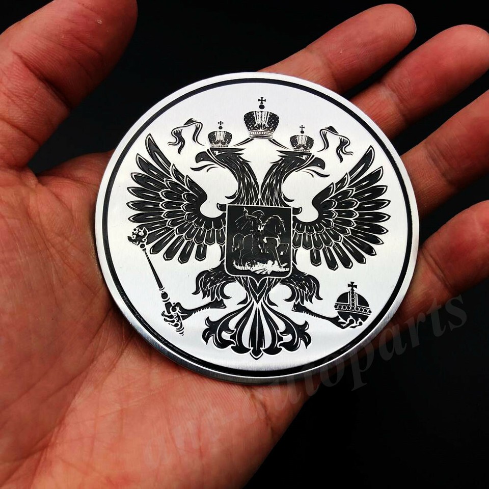 2pcs Metal Russia Russian Flag Eagle Car Trunk Rear Emblem Badge Decal ...