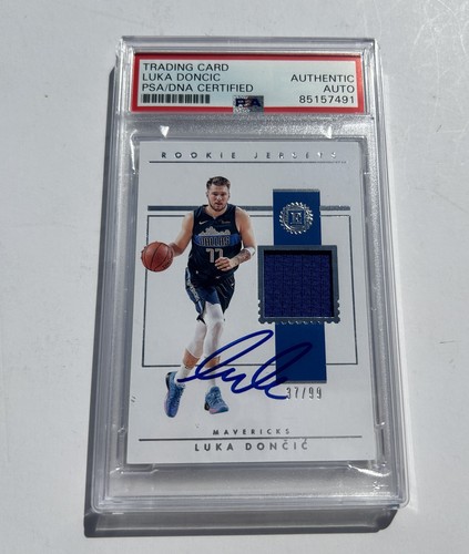 2018 Luka Doncic Rookie Rc Panini Encased Patch Auto 37/99 Lakers PSA ...