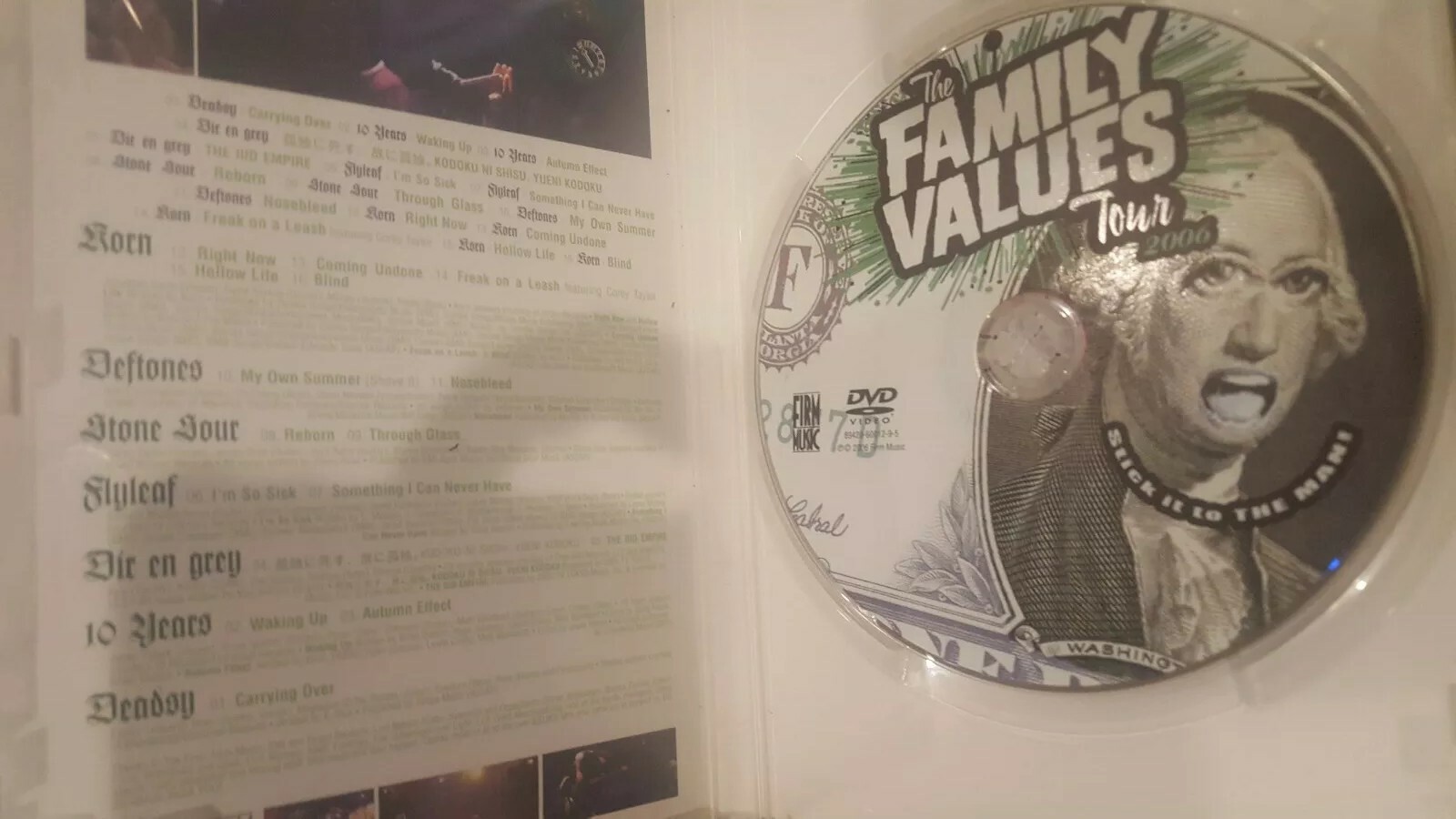 THE FAMILY VALUES TOUR 2006 DVD LIVE MUSIC VIDEO KORN DEFTONES DEADSY ...