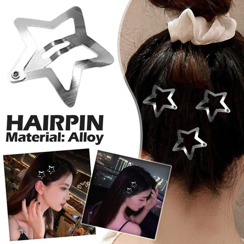 Star Hair Clip Hair Pin Metal Five Pointed Star Sweet Clip Cool GX ...