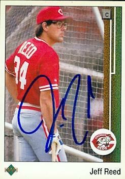 Jeff Reed autographed Baseball Card (Cincinnati Reds) 1989 Upper Deck ...