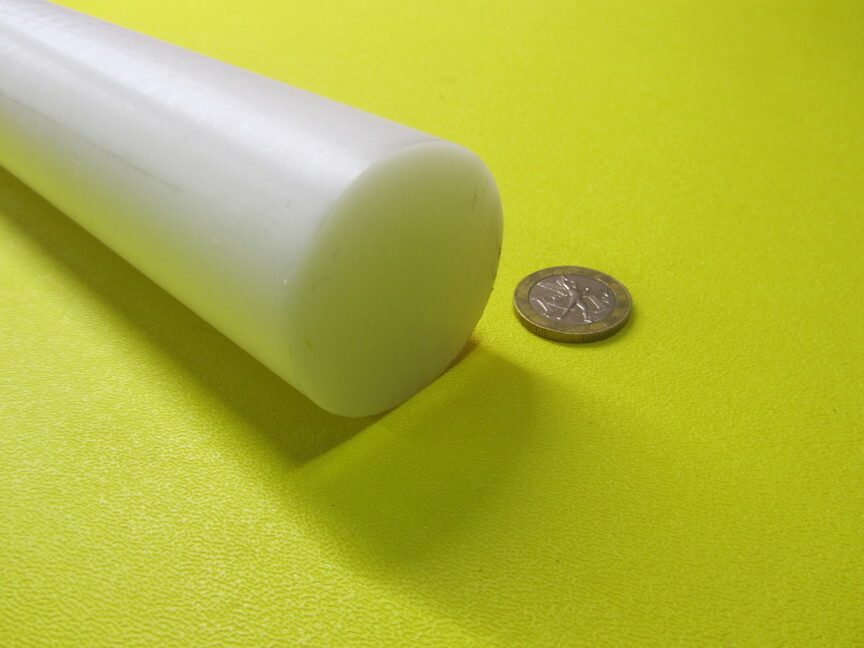 Acetal Delrin POM Round Rod, White 1 3/4" (1.75") Dia x 36" Length, 1 ...