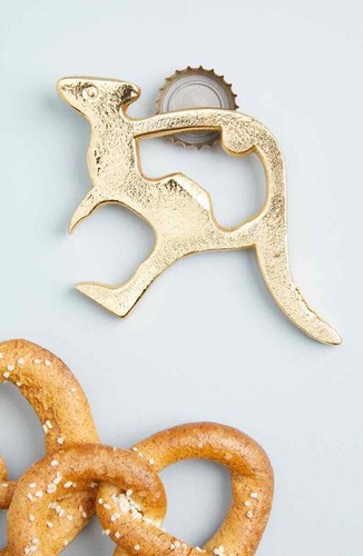New Anthropologie Kangaroo Gold Aluminum Bottle Opener NWT | eBay