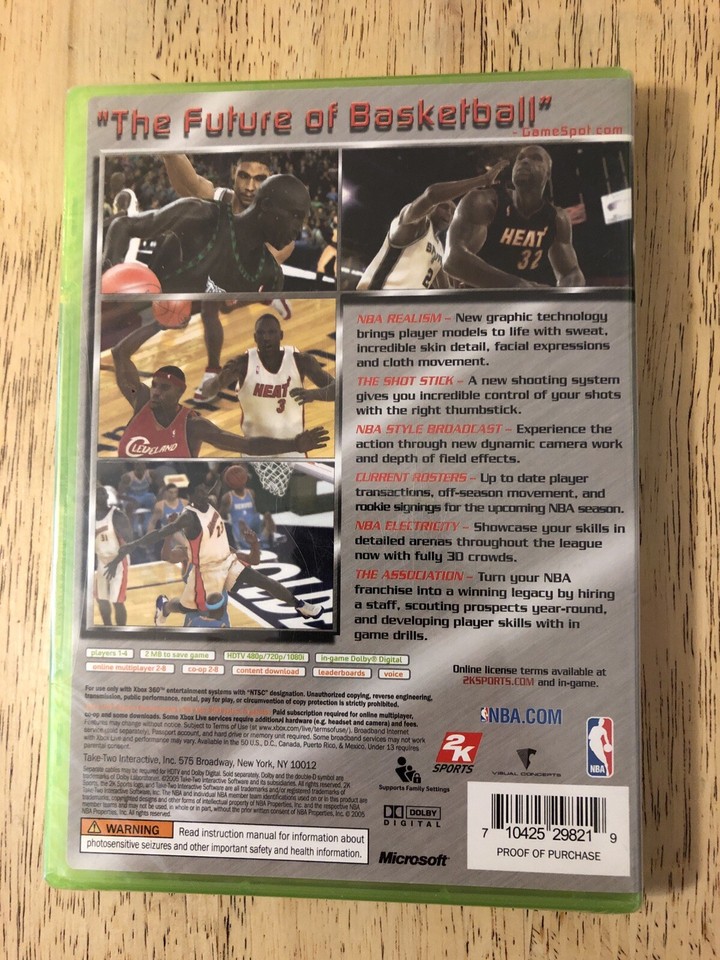 Nba 2k6 Xbox 360 BRAND NEW FACTORY SEALED SHAQ MIAMI HEAT COVER | eBay