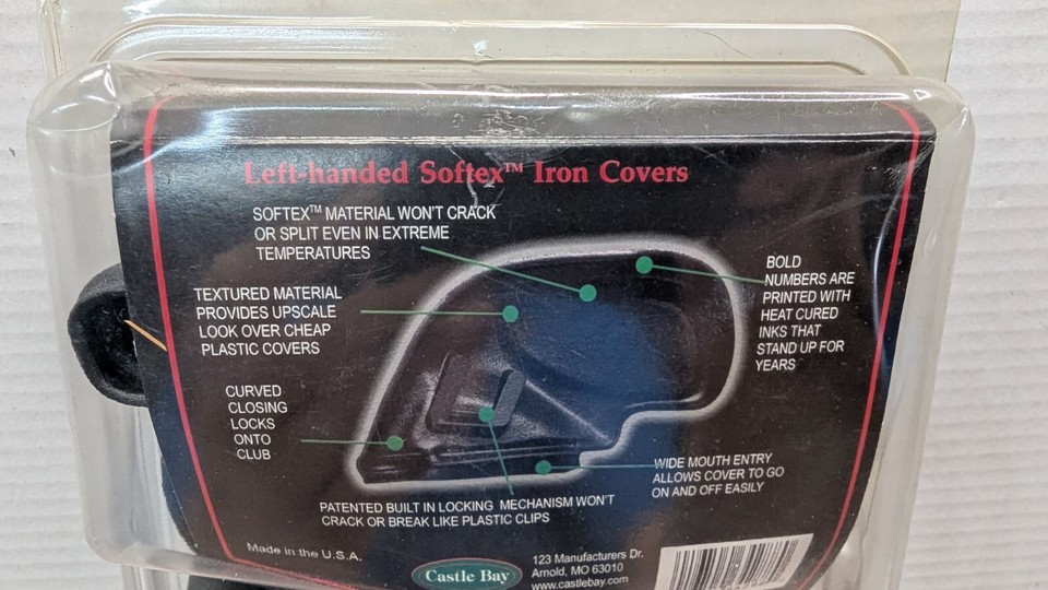 New Castle Bay Softex Golf Iron Covers, Left Handed Black Set | eBay