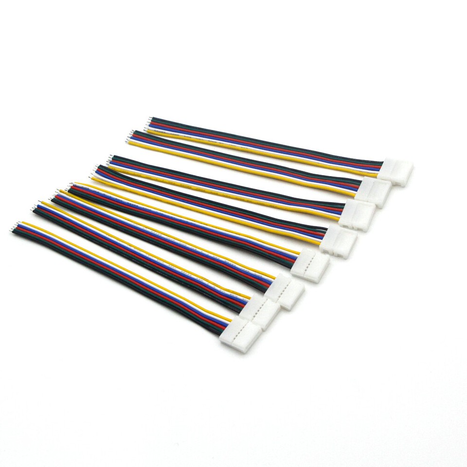 2/3/4/5/6pin LED Strip RGBW RGB CCT Adapter Clip Connector Wire ...