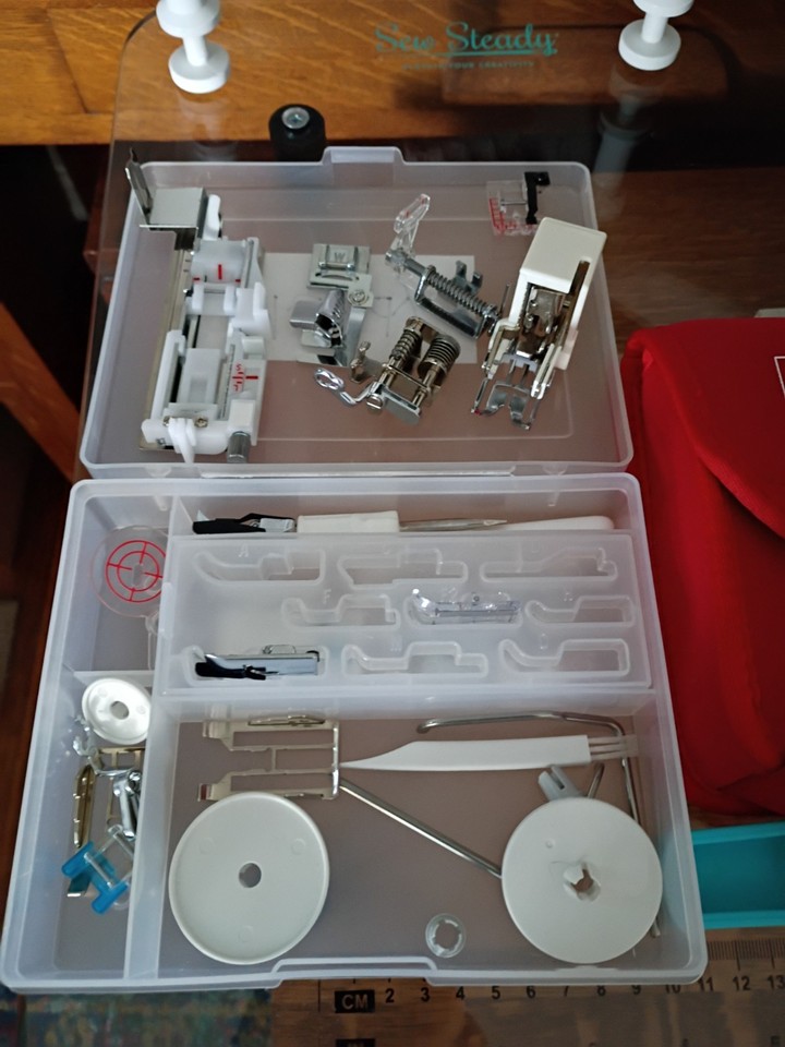 Elna eXcellence 680 PLUS Anniv. Ed. Sewing Machine + Sew Steady Table ...