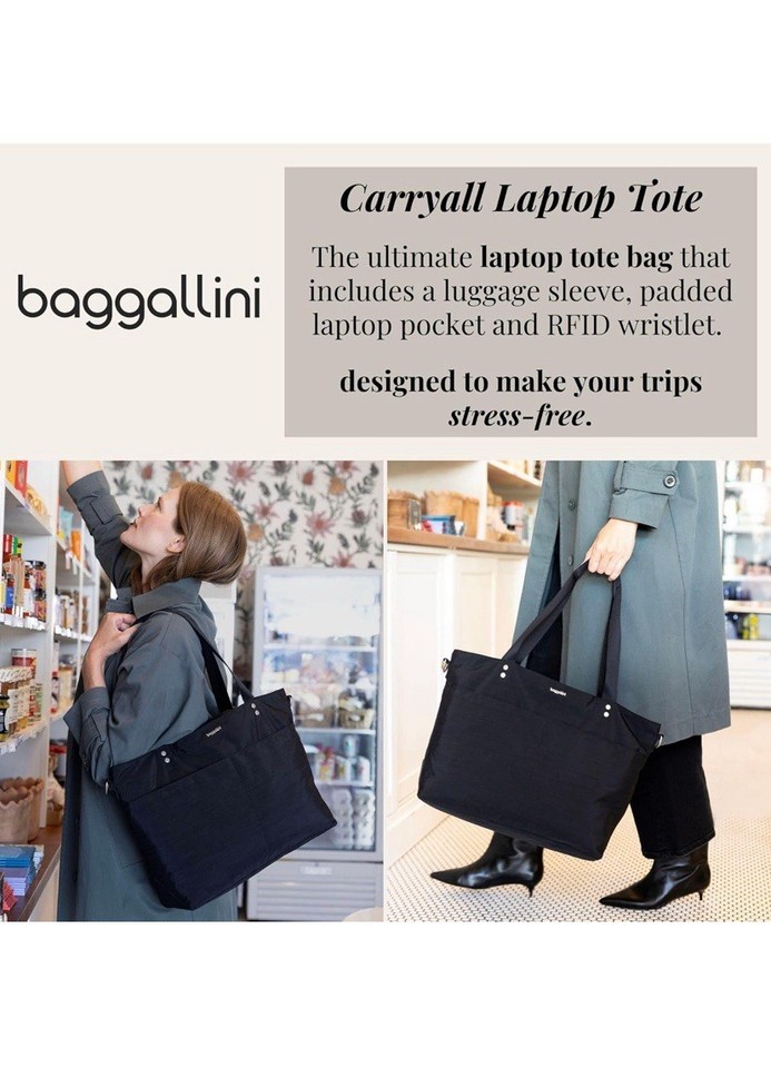 Baggallini Carryall Laptop Tote-Medium 12x19 Inch Travel Crossbody ...