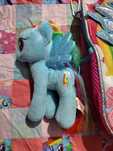 MLP LOT MY LITTLE PONY LAP Baby BLANKET MINI BACKPACK Rainbow Dash ...