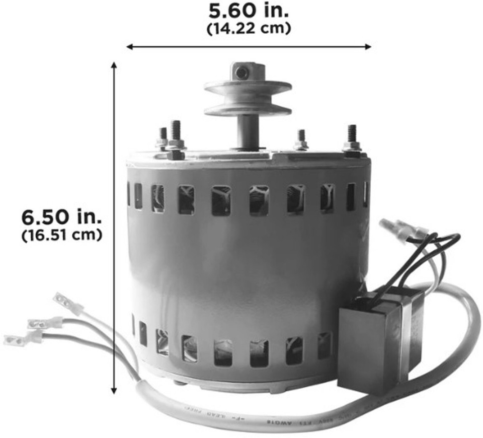 Ventamatic XE425 Barrel Fan Motor & 2" Pulley, Fits Maxx Air 36" & 42 ...