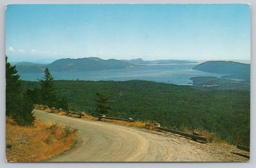 Road Up Mt. Constitution on Orcas Island with view San Juan Islands WA ...