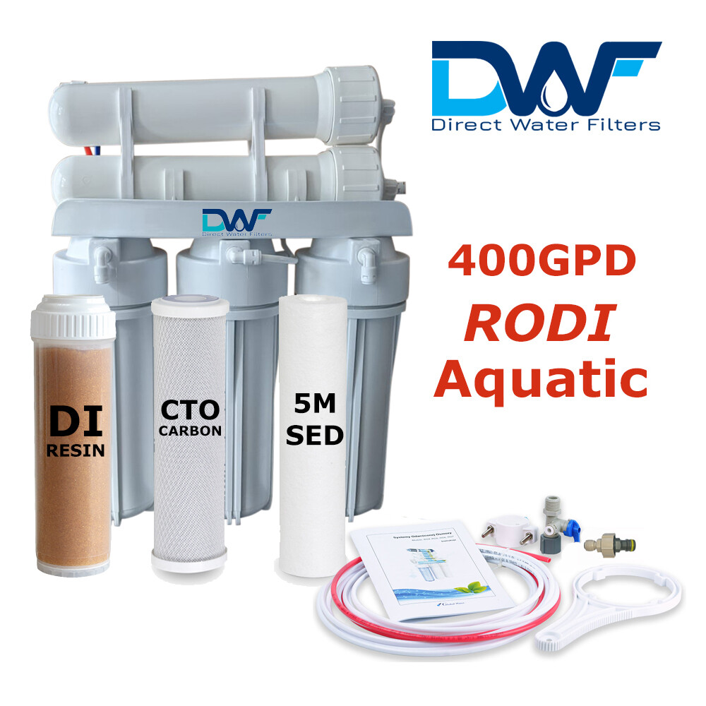 Reverse Osmosis System - Aquatic RODI with Full Size DI Resin 100-200 ...