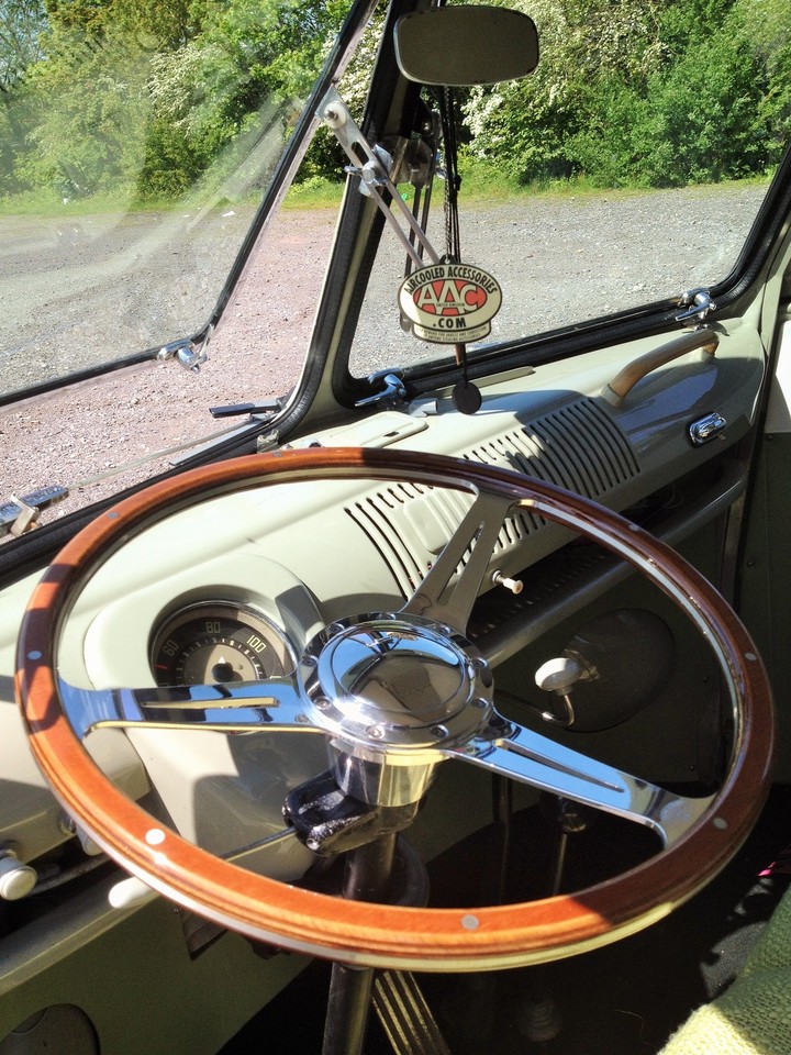 Steering Wheel 16" Wood Rim for Splitscreen VW Bus Camper Type 2 T2 ...