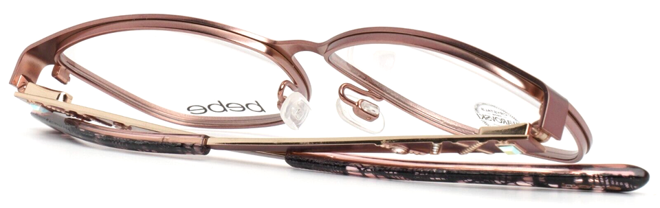 BEBE BB5171 660 Rose Gold Womens Semi Cat Eye Full Rim Eyeglasses 52-15 ...