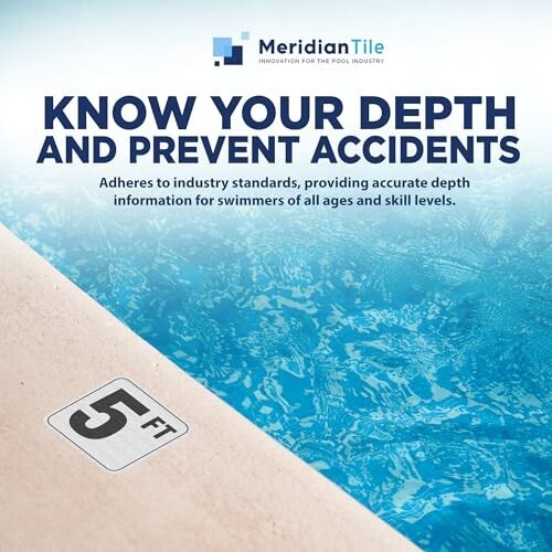 5FT Pool Depth Markers, 6x6 Inches Vinyl Pool Stickers, MADE IN USA ...