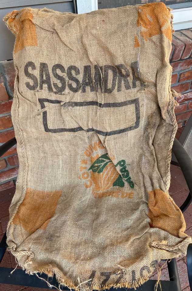 Vintage Jute Gunny Sacks • 2 Ivory Coast Burlap Bags • Cote D'Ivoire ...