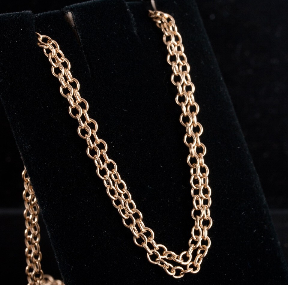 10k Yellow Gold Rolo Chain Style Necklace 11.85g 33" Length 2.9mm Width ...
