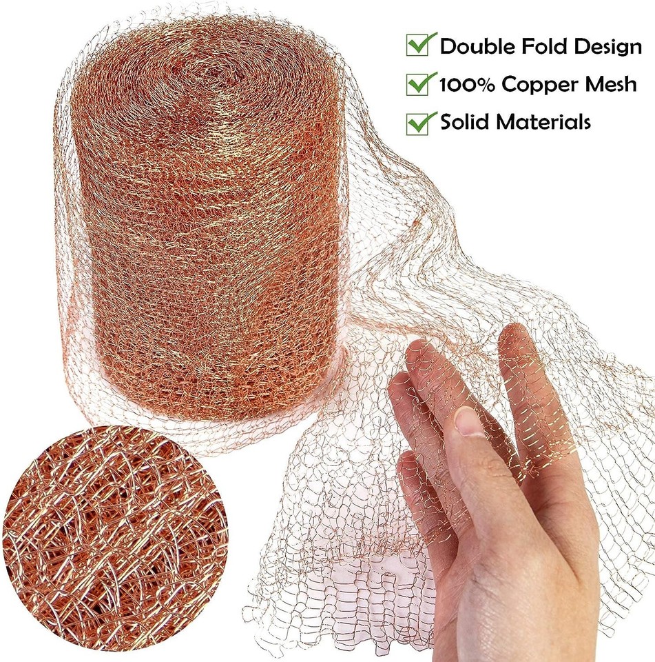 Copper Mesh Roll for Mice Rat Rodent Repllent Sturdy 32 Feet Copper ...
