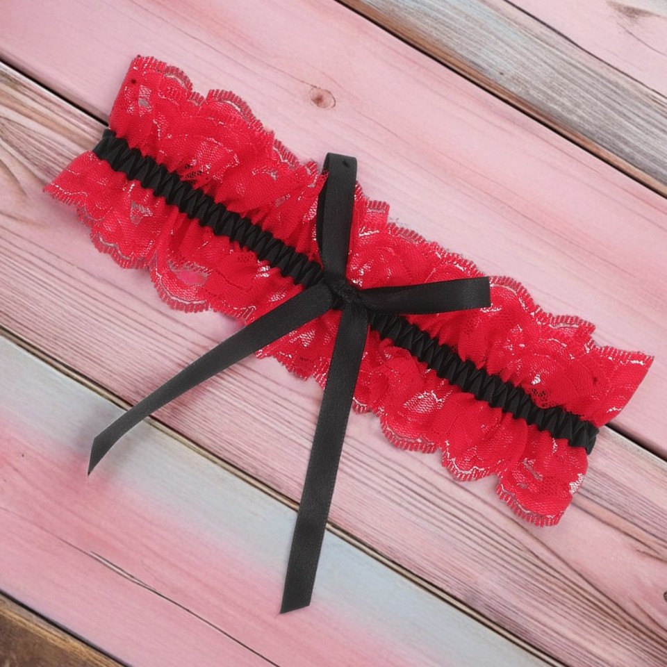 Lace Ribbon Bow Wedding Garters for Bride Lace Bowknot Garter Bridal ...