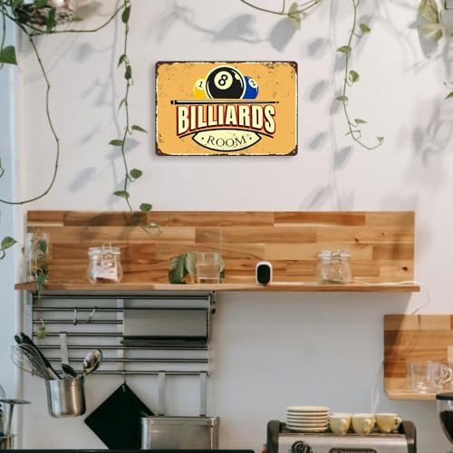 Billiards Room Decor Funny Billiards Tin Sign Pool Table Accessories ...