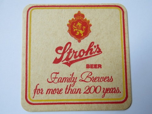 Beer Coaster: Welcome to STROH'S Country; Detroit, MICHIGAN Brewery for ...
